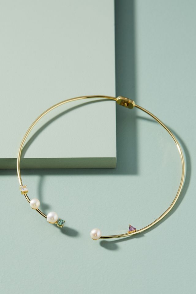Pearl Open-Front Collar Necklace | Anthropologie