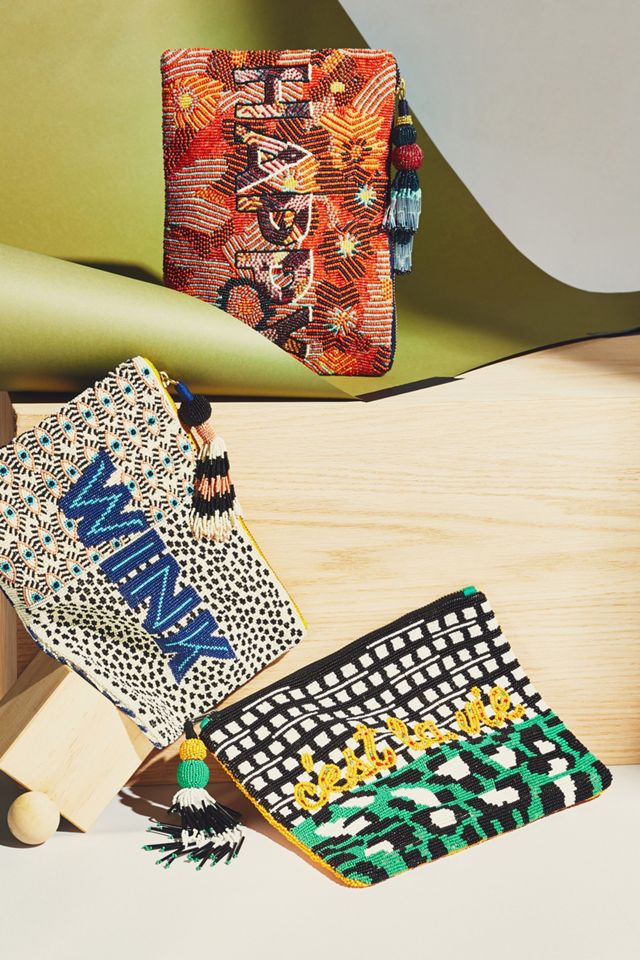 Beaded Happy Pouch | Anthropologie