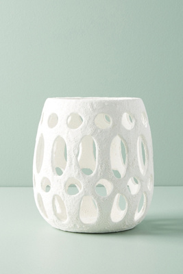 Handcarved Ceramic Hurricane | Anthropologie