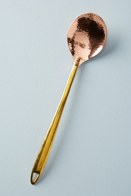 Hammered Copper Prep Spoon | Anthropologie UK