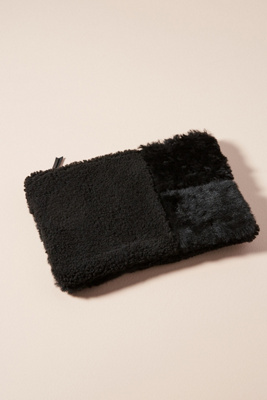 Primecut Patched Shearling Clutch | Anthropologie