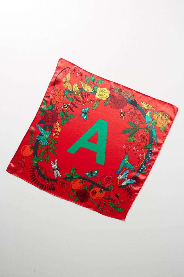 Silk Monogram Scarf | Anthropologie