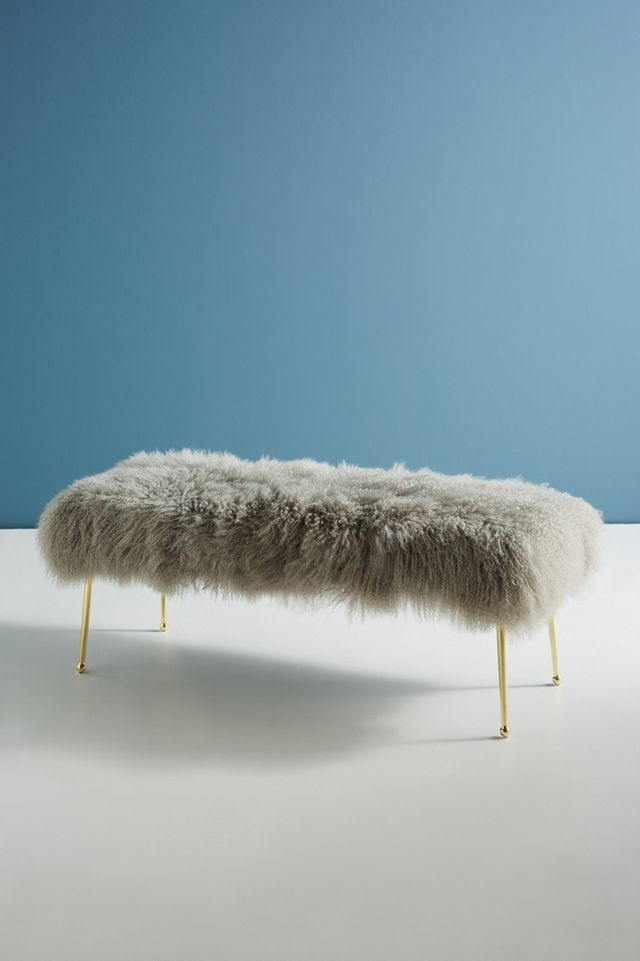 Luxe Wool Bench | Anthropologie