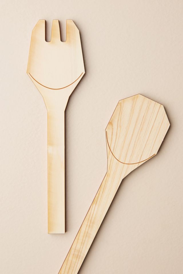 te+te Hinoki Cypress Wood Serving Fork-Making Kit | Anthropologie