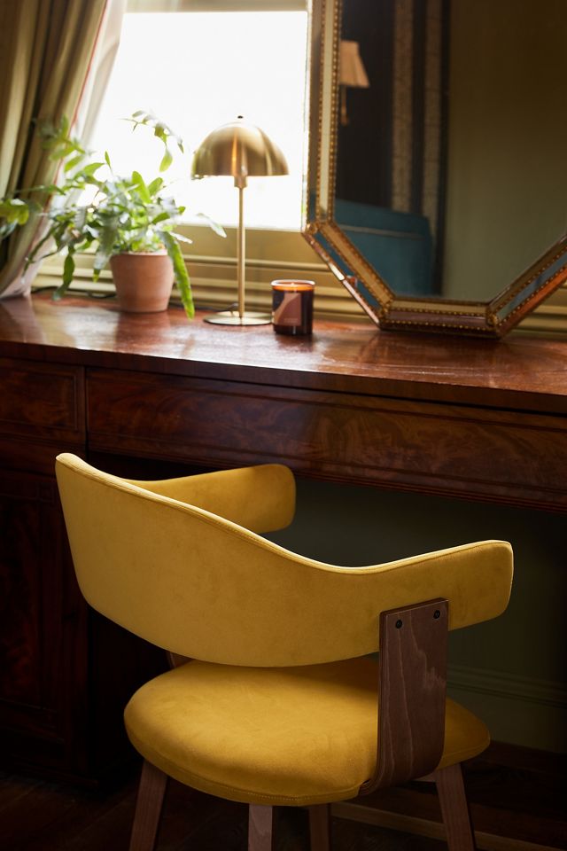 Brooke Velvet-Upholstered FSC Beech Wood Dining Chair | Anthropologie UK