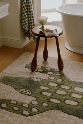 Wool Tufted Alligator Rug | AnthroHome
