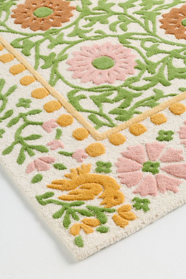 Ellen Merchant Tufted Wool Suzani Rug | AnthroHome