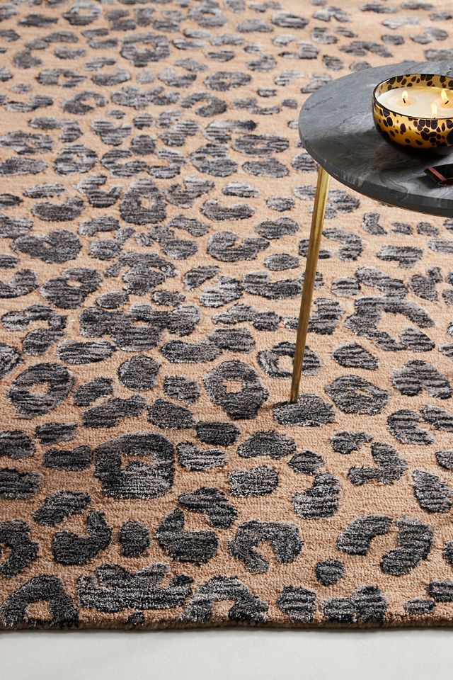 Hand-Tufted Chester Leopard Print Rug | Anthropologie UK