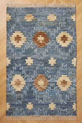 Handwoven Trail Upcycled Denim Rug | AnthroLiving