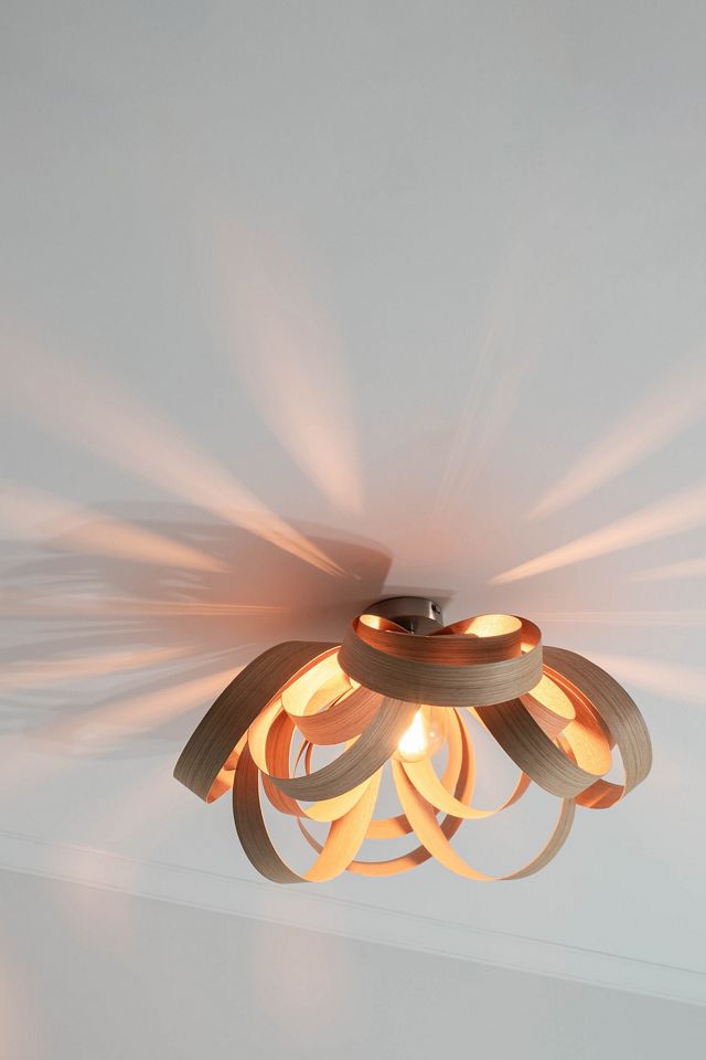 Tom Raffield Skipper Oak Flush Mount Ceiling Light | Anthropologie UK