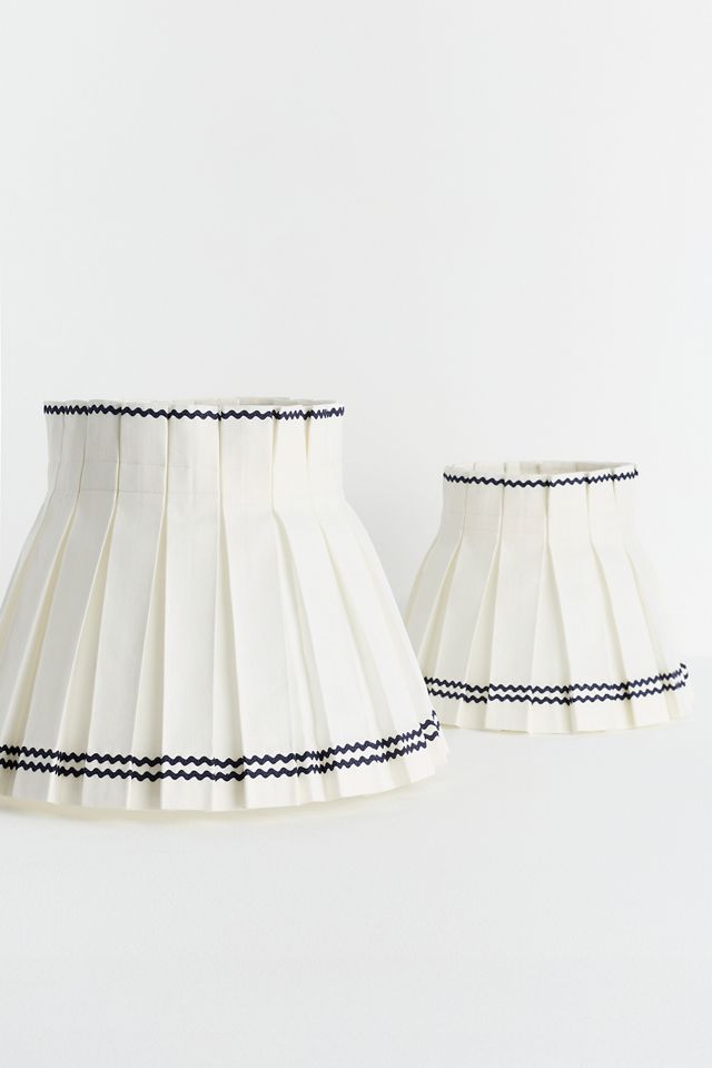 Cielle Home Box Pleat Fabric Lamp Shade and Slipcover | AnthroHome
