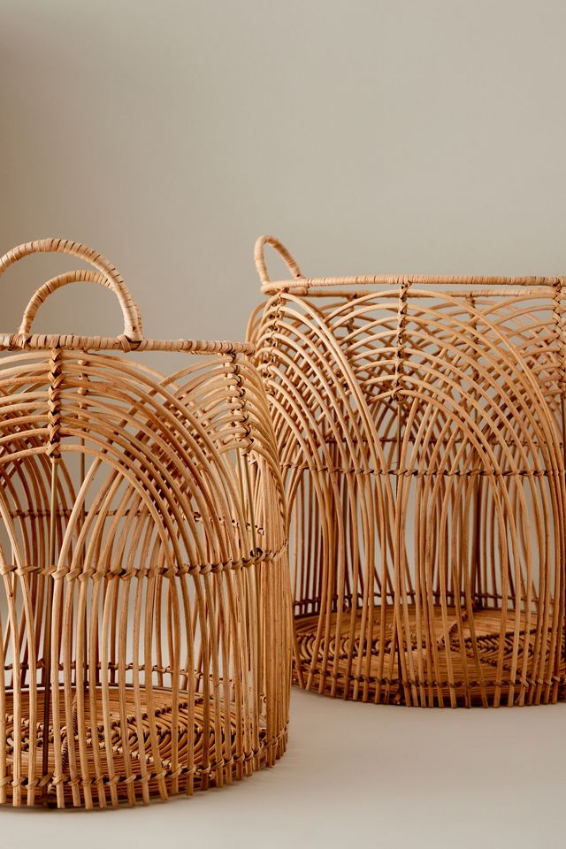Cozy Living Mari Rattan Basket, Set of 2 | Anthropologie UK