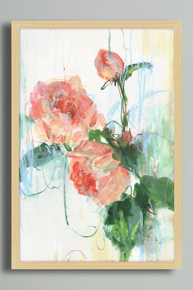 Rose Sketch by Sonal Nathwani Framed Wall Art | Anthropologie UK