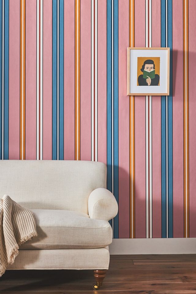 Ottoline Sporty Stripes Wallpaper | Anthropologie UK
