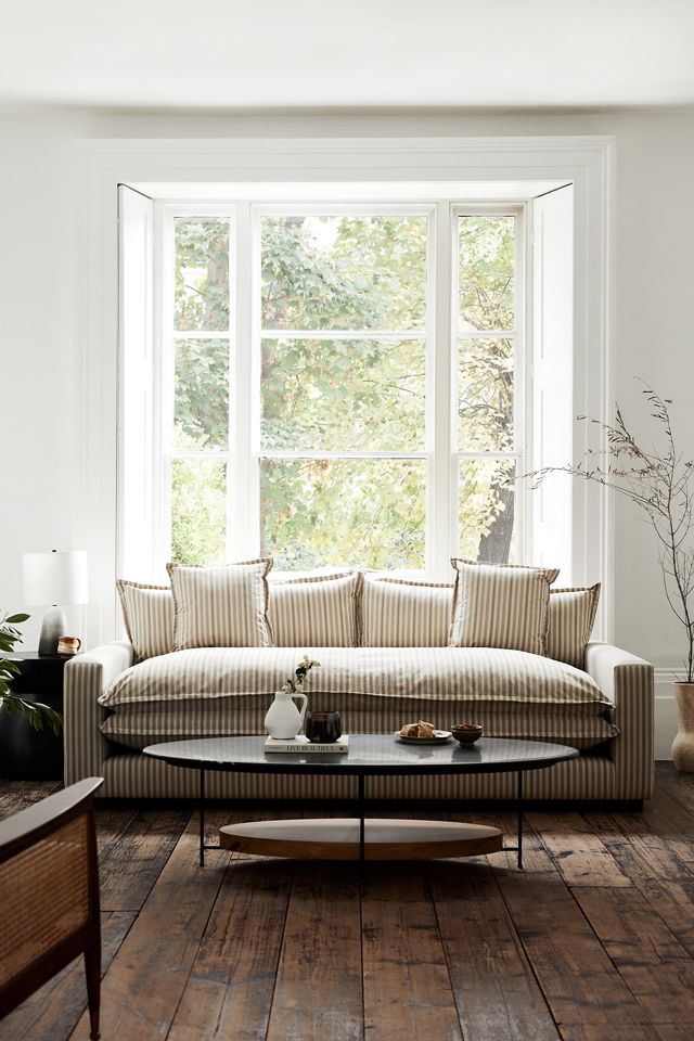 Meriwether Four-Seat Sofa, Spencer Stripe | Anthropologie UK