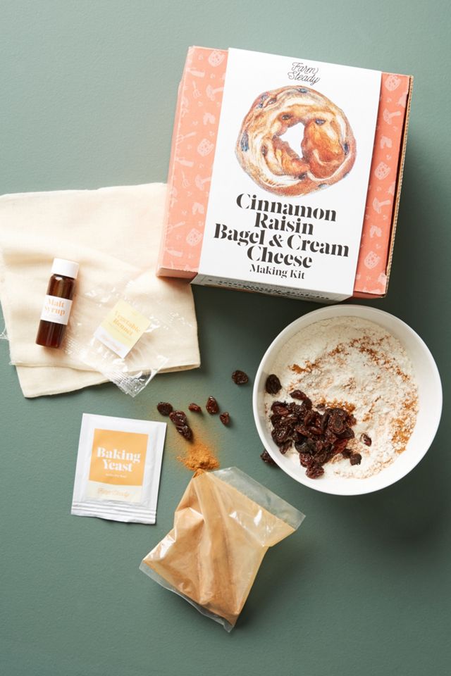 Cinnamon Raisin Bagel & Cream Cheese Kit | Anthropologie