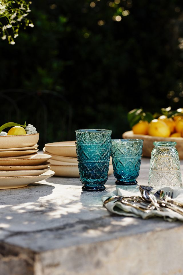 The Bombay Handblown Glass Juice Glasses, Set of 4 | AnthroLiving