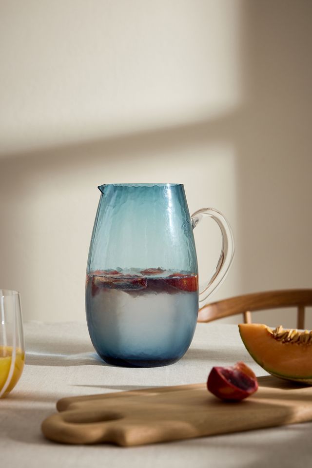 Broste Copenhagen Hammered Glass Jug | Anthropologie UK