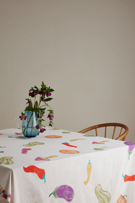 Anna + Nina Vegetable Party Tablecloth | Anthropologie UK