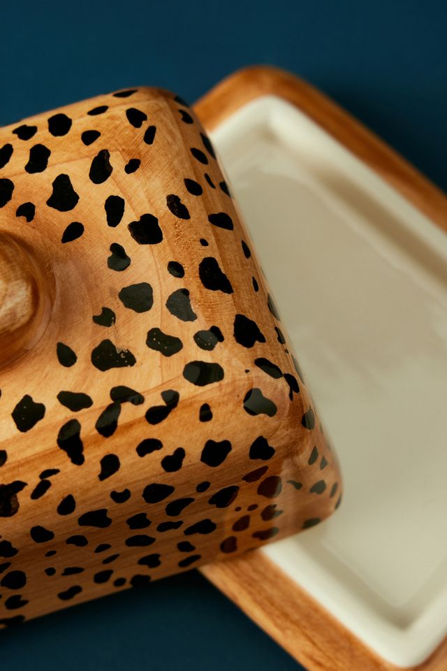 Anna + Nina Leopard Butter Dish | Anthropologie UK