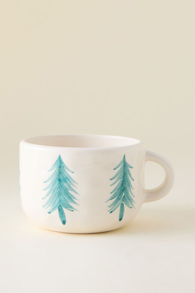 Anna + Nina Christmas Forest Cappuccino Mug | Anthropologie UK