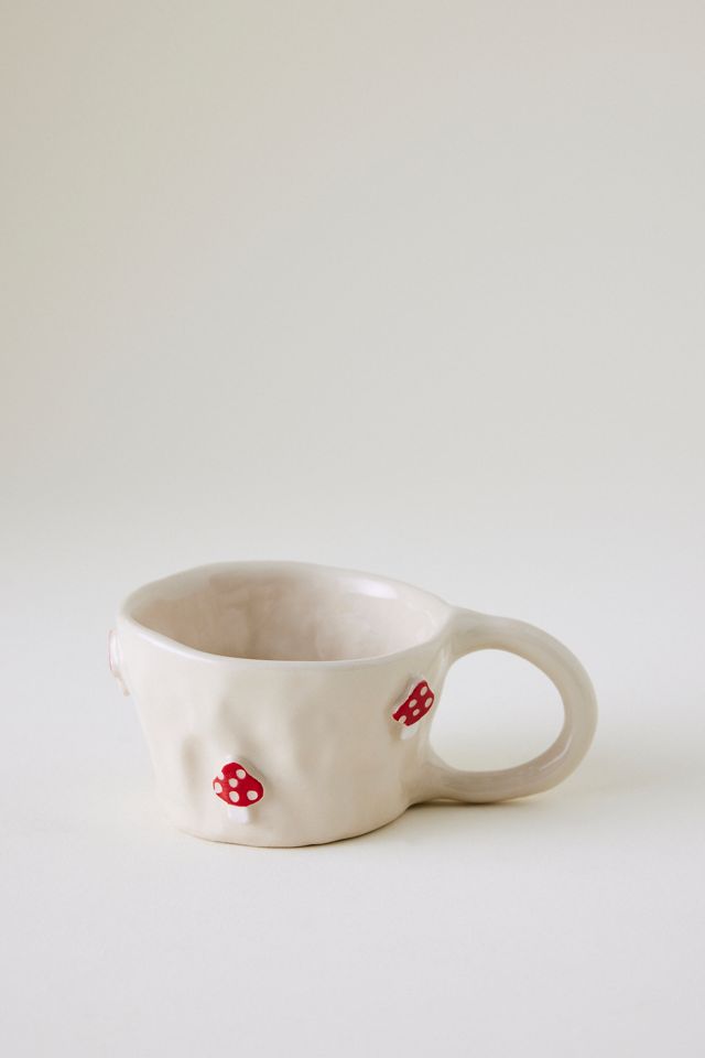 Naetive Studio Mushroom Flat White Mug | Anthropologie UK