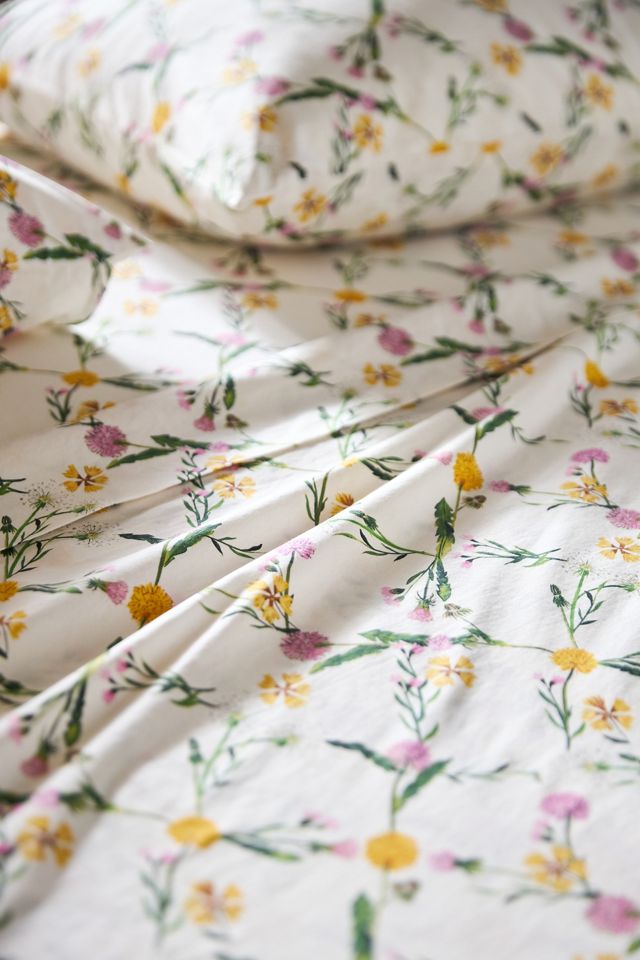 Organic Cotton Percale Printed Sheet Set | Anthropologie