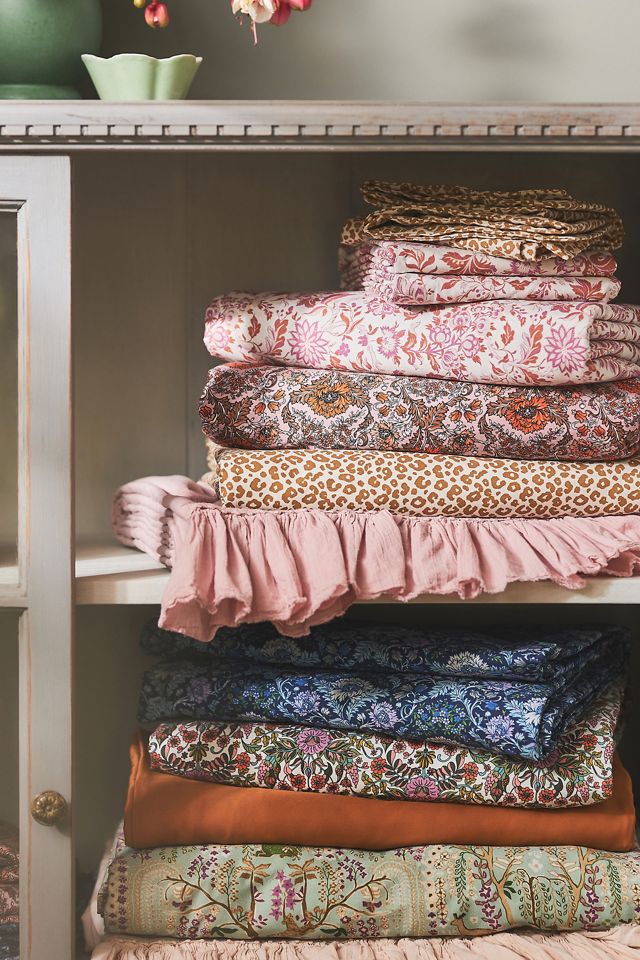 Organic Percale Printed Sheet Set | AnthroLiving