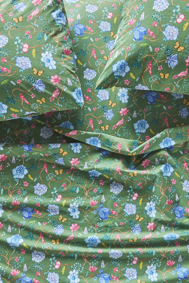 Organic Cotton Percale Printed Sheet Set | Anthropologie