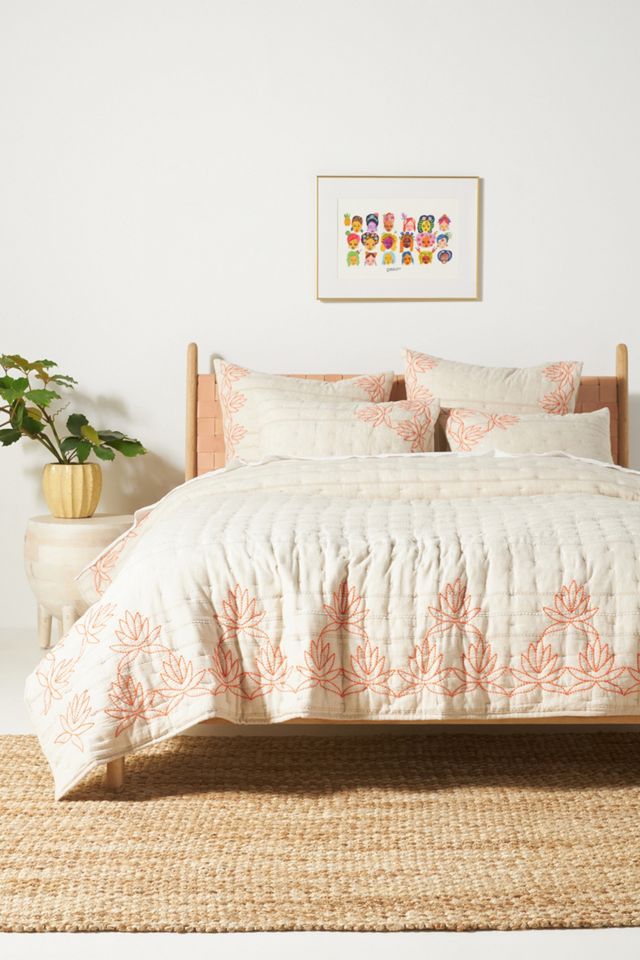 Embroidered Luna Quilt | Anthropologie