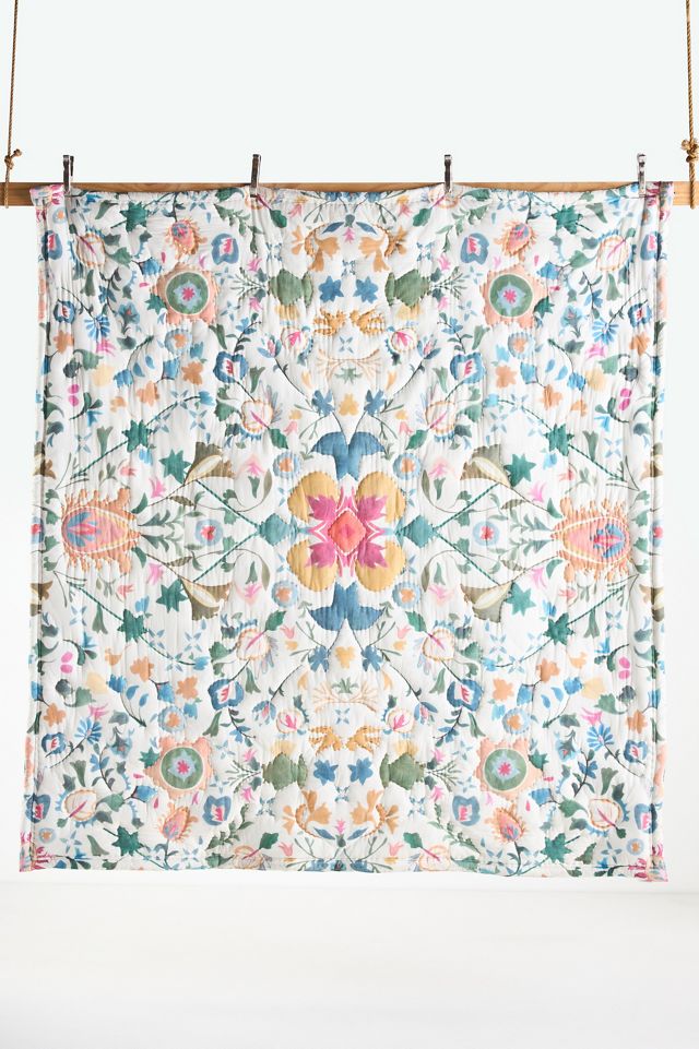 Sawyer Cotton Printed Quilt | AnthroHome
