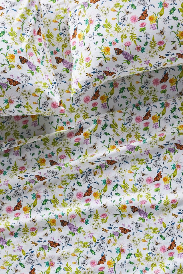 Lou Rota Organic Cotton Percale Printed Sheet Set | AnthroHome