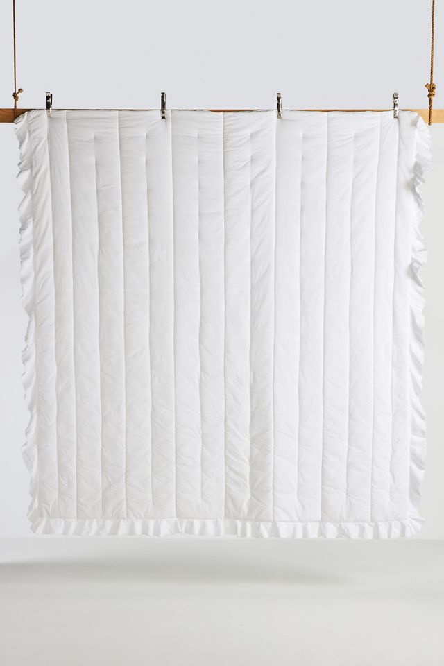 Zaida Ruffled Voile Quilted Bedspread | Anthropologie UK