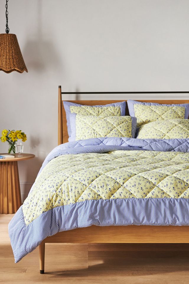 Hayden Cotton Percale Quilted Bedspread Anthropologie UK