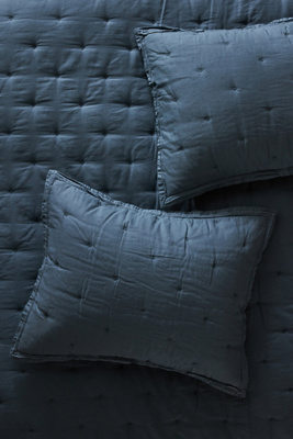 Relaxed Cotton-Linen Shams, Set of 2 | Anthropologie