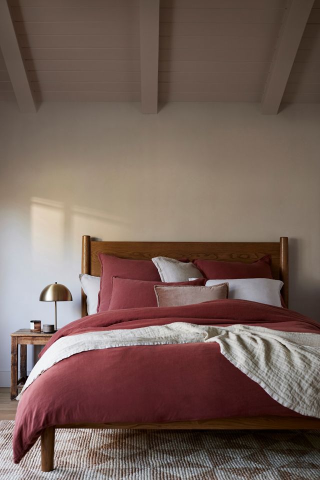 Washed European Flax Linen Duvet Cover | Anthropologie