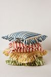 Sophia Frances Painted Stripe Frilly Cushion | Anthropologie UK