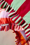 Colours of Arley for Anthropologie Stripe Frilly Square Cushion ...
