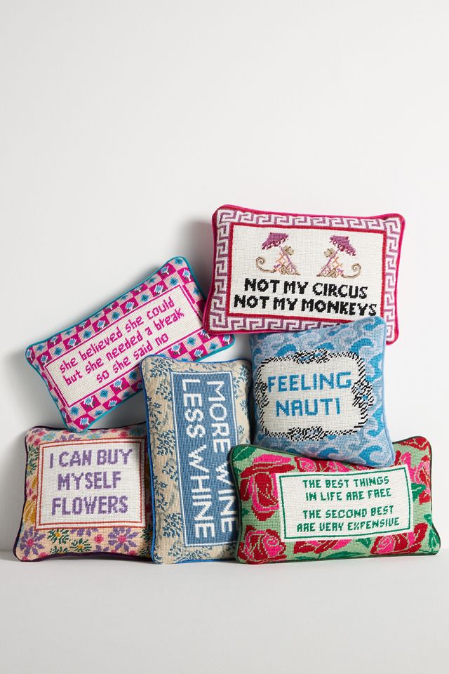 Furbish Studio Mini Needlepoint Pillow | AnthroLiving