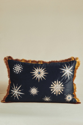 Catherine Martin for Anthropologie Starry Night Fringe Throw Cushion ...