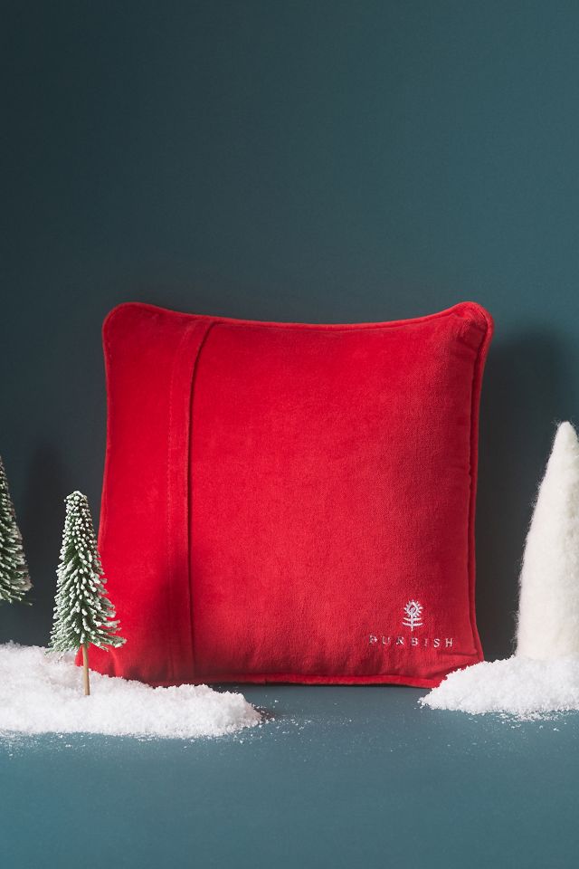 Furbish Studio Holiday Petite Needlepoint Pillow | Anthropologie