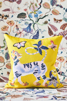 Sarah Gordon Embroidered Cushion | Anthropologie UK