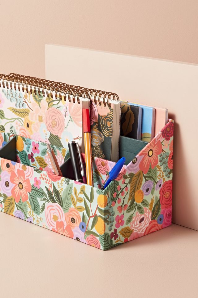 Floral-Print Desk Organiser | Anthropologie UK