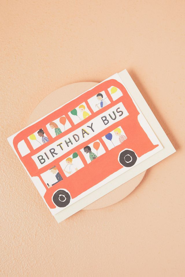 Carte d'anniversaire Birthday Bus | Anthropologie FR