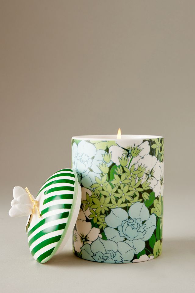 Lyla Fresh Fern Moss Ceramic Jar Candle | Anthropologie UK