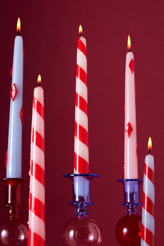 Anna + Nina Pink Diamond Taper Candles, Set of 2 | Anthropologie UK