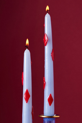 Anna + Nina Blue Diamond Taper Candles, Set of 2 | Anthropologie UK