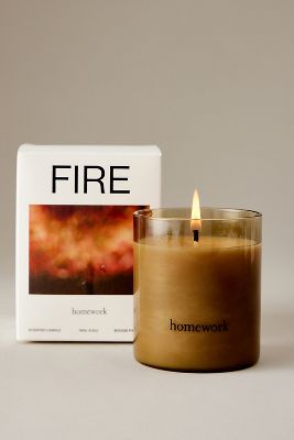 Homework Fire Glass Candle | Anthropologie UK