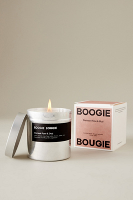 Boogie Bougie Damask Rose & Oud Metal Candle | Anthropologie UK