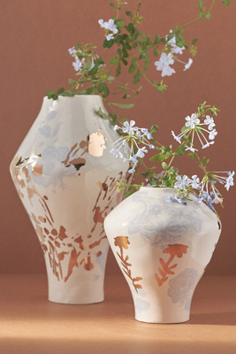 Octavia Floral Ceramic Vase | Anthropologie UK